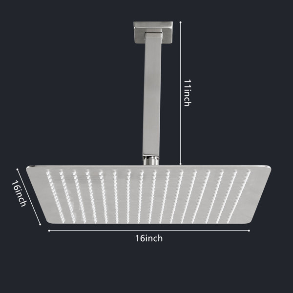 Smartlet Rain Fixed Shower Head 2 5 Gpm Gpm With Self Cleaning
